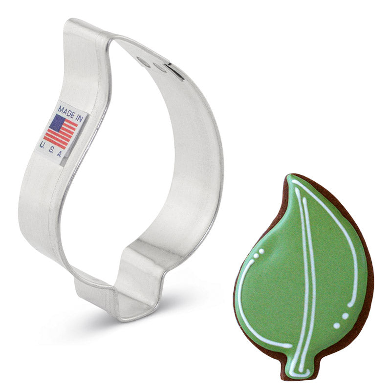 Mini Teardrop Leaf Cookie Cutter | Ann Clark Wholesale